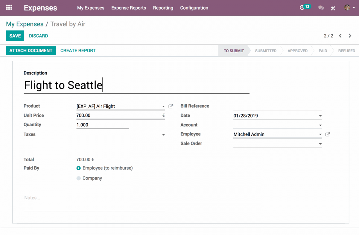 Odoo Expenses Module | Odoo ERP Services in Saudi Arabia and UAE